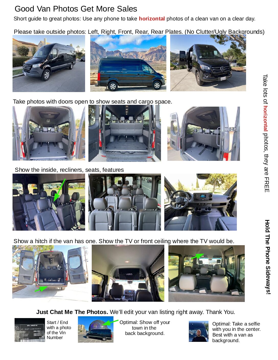 Onboarding photos - Passenger Van Rentals
